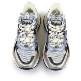 Trainingsschuh Buffalo "Buffalo Triplet Hollow - Vegan Nappa/Mesh", Damen, Gr. 42, blau, silber, unifarben, Schuhe