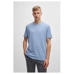 T-Shirt BOSS ORANGE "Tegood", Herren, Gr. 3XL, blau (open blau470), Single Jersey, Obermaterial: 100% Baumwolle, regular fit normal, Rundhals, eingesetzt eingefasste Kante, Shirts T-Shirt, Rundhalsausschnitt, Regular Fit, Logoschriftzug
