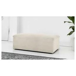 Polsterhocker Inosign "Koa", beige (natural), B:114cm H:44cm T:61cm, 100% Polyester, Hocker, Polsterhocker, Wellenunterfederung, weicher Lounge-Sitzkomfort