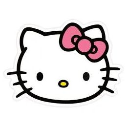 Dekokissen Hello Kitty "Hello Kitty", bunt, B:36cm H:2,5cm L:26cm, Polyester, Dekokissen_Sitzkissen_Kissenh&uuml;llen, hochfarbig bedruckt