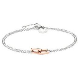 Armband Liebeskind Berlin "Schmuck Geschenk Edelstahl Armkette Festive Mini Link", rosa (edelstahlfarben, ros&eacute;goldfarben), Armb&auml;nder, Damen, 21cm, Edelstahl, Armband