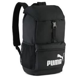 Rucksack Puma "PHASE HOODED BACKPACK", schwarz (Puma schwarz), Rucks&auml;cke, Damen, Netz, Obermaterial: 100% Polyester, unifarben, Rucksack, f&uuml;r Erwachsene, sportlicher Stil, leichter Zugang zu den F&auml;chern