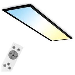 Briloner LEUCHTEN LED Panel "7167016 Piatto", wei&szlig; (schwarz), Leuchten, Deckenlampe, 100x25x6cm, 24W, Wohnzimmer, Schlafzimmer, Flur