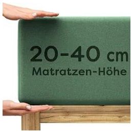 Spannbettlaken WOLKENFELD "Boxspringbett Bettlaken - Spannbetttuch f&uuml;r Matratzen bis 40cm", gr&uuml;n (waldgr&uuml;n), 1 Stk., Jersey, 180-200x200-220 180x200 180x220 200x200 200x220 40cm, Jersey, Obermaterial: 95% Baumwolle, 5% Elasthan (LYCRA), Bettlaken, Spannbettlaken, Elastisch & Rutschfest: 90x200, 140x200, 160x200, 180x200 & &Uuml;bergr&ouml;&szlig;en