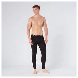 Lange Unterhose Reebok "JOHNY", Herren, Gr. S (4), schwarz, Obermaterial: 95% Baumwolle, 5% Elasthan, unifarben, eng, Unterhosen Lange Unterhose, basic, lang, atmungsaktiv, mit Logo, breiter Bund, Baumwollmix