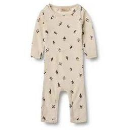 Jumpsuit Wheat "Wheat Wool Jumpsuit L/S Haven", M&auml;dchen, Gr. 68, penguins, 100% Wolle, normal, Rundhals, Overalls Jumpsuit