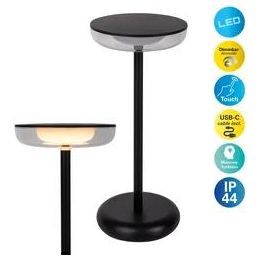 N&auml;ve N&Auml;VE LED Tischleuchte "Pasi", schwarz, 1, &Oslash; 11cm H: 26,4cm, 1 Stk., Leuchten, dimmbar per Ber&uuml;hrungssensor, Memoryfunktion, Akku, USB-C-Ladekabel, LED Tischleuchte
