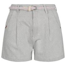 Chinoshorts Ragwear "Sorenn Intl.", Damen, Gr. 26, Normalgr&ouml;&szlig;en, wei&szlig;, 98% Baumwolle, 2% Elasthan, bequem kurz, Hosen Chinoshorts, kurze Hose mit hochwertigem Flechtg&uuml;rtel