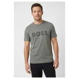 T-Shirt BOSS ORANGE "Thinking", Herren, Gr. 3XL, open grau077, Jersey, Obermaterial: 100% Baumwolle, bedruckt, unifarben, regular fit normal, Rundhals, eingesetzt abgesteppte Kante, Shirts T-Shirt, Rundhalsausschnitt, Regular Fit, gro&szlig;er Logodruck
