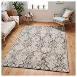 Teppich LIVABLISS "SOHAG", beige (grau), B:130cm H:10mm L:170cm, Baumwolle, Kunstfaser, Teppiche, Teppich
