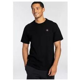 T-Shirt Converse "CORE CHUCK PATCH TEE", Herren, Gr. L, Converse schwarz, Obermaterial: 100% Baumwolle, normal, Rundhals, Shirts T-Shirt, sportliche Passform, Kurzarm, f&uuml;r Alltag, aus Baumwolle