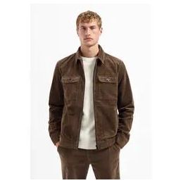 Langarmhemd NO EXCESS "NO EXCESS Overshirt aus geripptem Cord", Herren, Gr. XXL, Normalgr&ouml;&szlig;en, taupe, 98% Baumwolle, 2% Elasthan, regular fit, Hemden