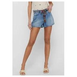 Jeansshorts Only "ONLKELLY HW SHORTS DNM AZG017", Damen, Gr. M (38), N-Gr, blau (light blau denim), Denim/Jeans, Obermaterial: 100% Baumwolle, unifarben, regular fit kurz, Jeans Jeansshorts
