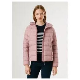 Steppjacke Pepe Jeans "SALLY SHORT", Damen, Gr. M, rosa (soft pink), Web, Obermaterial: 100% Polyamid, unifarben, tailliert, Jacken Steppjacke, tailliert, mit verstellbarem Kordelzug