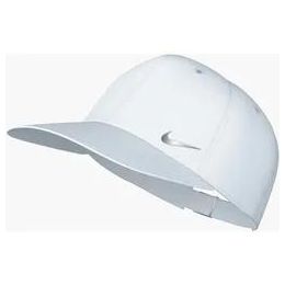 Baseball Cap Nike SPORTSWEAR "U NK DF CLUB CAP U CB MTSWSH L", Damen, Gr. S, wei&szlig;, metall, Obermaterial: 100% Polyester, Caps, mit gebogenem Schirm, mit Metall-Swoosh-Logo, mittelhohe Passform