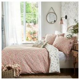 Wendebettw&auml;sche Laura Ashley "Loveston, aus Baumwoll Satin", pink, B/L: 230cm x 220cm, 1 Stk., 2 Stk., Satin, B/L: 50cm x 75cm & 50cm x 75cm, 3 tlg., Satin, Obermaterial: 100% Baumwolle, Bettw&auml;sche, Wendebettw&auml;sche, mit floralem Muster, 3teilig, inkl 2 Kissenbez&uuml;ge