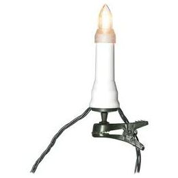 Konstsmide LED-Christbaumkerzen "Weihnachtsdeko aussen, Christbaumschmuck", wei&szlig;, Dioden 16 Stk., Kabell&auml;nge 5m x Gesamtl&auml;nge 15,5m, Lichterketten, Topbirnen, One String, 16 funkelnde bernsteinfarbene Dioden