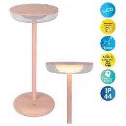 N&auml;ve N&Auml;VE LED Tischleuchte "Pasi", rosa, 1, &Oslash; 11cm H: 26,4cm, 1 Stk., Leuchten, dimmbar per Ber&uuml;hrungssensor, Memoryfunktion, Akku, USB-C-Ladekabel, LED Tischleuchte