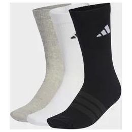 Sportsocken Adidas SPORTSWEAR "C ESS CRW 3P", Damen, Gr. XXL (49/51), medium grau heather, wei&szlig;, schwarz, Obermaterial: 56% Baumwolle, 40% Polyester, 3% Elasthan, 1% Polyamid, Socken Sportsocken