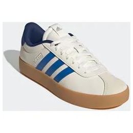 Sneaker Adidas SPORTSWEAR "VL COURT 3.0", Herren, Gr. 43, wei&szlig; (core wei&szlig;, bright royal, dunkelblau), Leder, Synthetik, Schuhe Sneaker, inspiriert vom Design des Adidas samba, Topseller