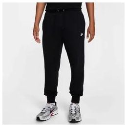 Sporthose Nike SPORTSWEAR "M NK CLUB FT JOGGER", Damen, Gr. L, N-Gr, schwarz, schwarz, wei&szlig;, Sweatware, Obermaterial: 80% Baumwolle, 20% Polyester, unifarben, Basic lang, Hosen Sporthose, mit Eingrifftaschen und Ges&auml;&szlig;tasche, mit Kordelverschluss