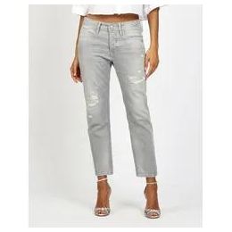 Boyfriend-Jeans Gang "94NICA CROPPED", Damen, Gr. 29, N-Gr, big grau, Denim/Jeans, Obermaterial: 98% Baumwolle, 2% Elasthan, bequem kn&ouml;chelfrei, Jeans, mit geraden und verk&uuml;rzten Beinverlauf, Topseller