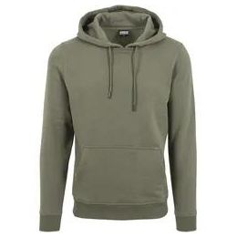 Sweatshirt Urban Classics "Urban Classics Herren Basic Sweat Hoody", Herren, Gr. L, olive, 63% Baumwolle, 37% Polyester, unifarben, Sweatshirts Sweatshirt