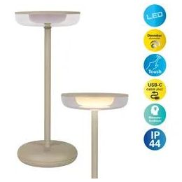 N&auml;ve N&Auml;VE LED Tischleuchte "Pasi", beige (natur), 1, &Oslash; 11cm H: 26,4cm, 1 Stk., Leuchten, dimmbar per Ber&uuml;hrungssensor, Memoryfunktion, Akku, USB-C-Ladekabel, LED Tischleuchte
