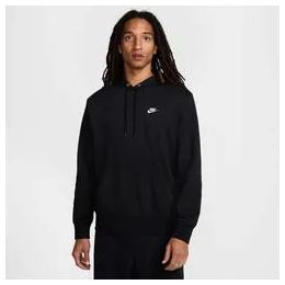Kapuzensweatshirt Nike SPORTSWEAR "Nike Club Men's French Terry Pullover Hoodie", Gr. L, schwarz, Sweatware, Obermaterial: 80% Baumwolle, 20% Polyester, unifarben, Basic h&uuml;ftbedeckend, Rundhals, angesetztes B&uuml;ndchen, Sweatshirts, mit Kapuze, f&uuml;r Freizeit und Sport, mit K&auml;ngurutasche