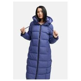 Winterjacke Marikoo "Nadeshikoo XIV", Damen, Gr. XXL, blau violet, Obermaterial: 100% Polyester; Innenseite: 100% Polyester; Futter: 100% Polyester; Wattierung: 100% Polyester, Jacken Winterjacke, extra langer Winter Mantel gesteppt