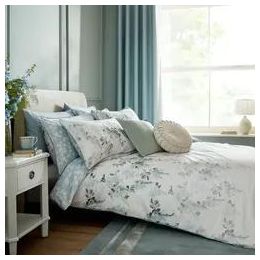 Wendebettw&auml;sche Laura Ashley "Mirabelle", pale seaspray, B/L: 230cm x 220cm, 1 Stk., 2 Stk., Satin, B/L: 50cm x 75cm & 50cm x 75cm, 3 tlg., Satin, Obermaterial: 100% Baumwolle, Bettw&auml;sche, Wendebettw&auml;sche, mit floralem Muster, inkl 2 Kissenbez&uuml;ge
