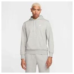 Kapuzensweatshirt Nike SPORTSWEAR "Nike Club Men's French Terry Pullover Hoodie", Herren, Gr. M, dk grau heather, lt smoke grau, wei&szlig;, Sweatware, Obermaterial: 80% Baumwolle, 20% Polyester, meliert, unifarben, Basic h&uuml;ftbedeckend, Rundhals, angesetztes B&uuml;ndchen, Sweatshirts, mit Kapuze, f&uuml;r Freizeit und Sport, mit K&auml;ngurutasche