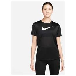 T-Shirt Nike "Nike Women's Dri-FIT Graphic T-Shirt", Damen, Gr. M, schwarz, wei&szlig;, Obermaterial: 100% Polyester, normal, Shirts T-Shirt, f&uuml;r Erwachsene, leichtes Material, aus Polyester, sportlicher Stil