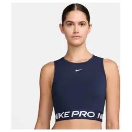 Tanktop Nike "PRO DF 365 CROP TANK", Damen, Gr. M, midnight navy, wei&szlig;, Obermaterial: 83% Polyester, 17% Elasthan, Tops Tanktop, k&ouml;rpernahe Passform, f&uuml;r Fitness und sportliche Aktivit&auml;ten