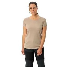 Funktionsshirt Vaude "WOMEN'S ESSENTIAL T-SHIRT", Damen, Gr. 48, linen, Obermaterial: 100% Polyester, slim fit normal, Rundhals, Shirts Funktionsshirt, Slim fit Passform, Kurzarm, f&uuml;r Trekking und Wandern