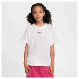 T-Shirt Nike SPORTSWEAR "G NSW TEE BOY ESSNTL LBR", Jungen, Gr. M (140/146), wei&szlig;, Jersey, Obermaterial: 100% Baumwolle, normal, Rundhals, Shirts T-Shirt, f&uuml;r Jugendliche, weiter Schnitt, Rundhalsausschnitt, aus Baumwolle
