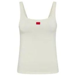Tanktop HUGO UNDERWEAR "Signature", Damen, Gr. XS, wei&szlig;, Obermaterial: 90% Modal, 10% Elasthan, Basic, slim fit, tiefer Rundhals, Tops Tanktop