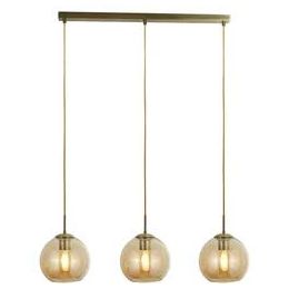 Searchlight H&auml;ngeleuchte "Balls 3Lt Bar Pendant", antikmessing und bernstein, 3, H: 20cm, 1 Stk., Leuchten, H&auml;ngeleuchte