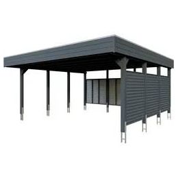 Skan Holz Doppelcarport SKANHOLZ "Friesland Set 13", anthrazit, B/H/T: 254cm x, Carports