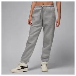 Sporthose Nike SPORTSWEAR "W J BRK FLC PANT 24", Damen, Gr. S, N-Gr, dk grau heather, wei&szlig;, Obermaterial: 80% Baumwolle, 20% Polyester, Hosen Sporthose, leichtes Material, bequeme Passform, sportlicher Stil