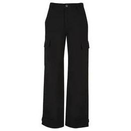 Stoffhose DEF "DEF Damen DEF Cargo Pants", Damen, Gr. L, US-Gr&ouml;&szlig;en, schwarz, 100% Baumwolle, unifarben, loose fit, Hosen Stoffhose