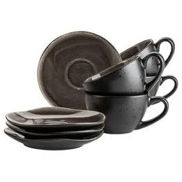 M&auml;ser Tasse M&Auml;SER "NIARA ORGANIC, Kaffeetassen-Set, Keramik", schwarz, braun, B:13cm H:6cm &Oslash;:10cm, Keramik, Trinkgef&auml;&szlig;e, Tasse