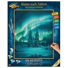 Malen nach Zahlen Schipper "Meisterklasse Premium - Polarlichter", blau (blau, gr&uuml;n), Malvorlagen, KinderB:40cm H:50cm, Made in Germany, B:40cm H:50cm