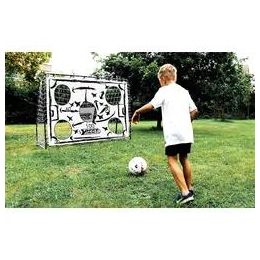 Fu&szlig;balltor BEST Sporting "TAKTIK", schwarz (schwarz, wei&szlig;), Sport-Tore, Kinder, B/H/L: 76cm x 152cm x 213cm, 1 Stk. Kunstfaser Stahl, Kunstfaser, Stahl, BxLxH: 76x213x152 cm, mit Torwand, B:76cm H:152cm L:213cm