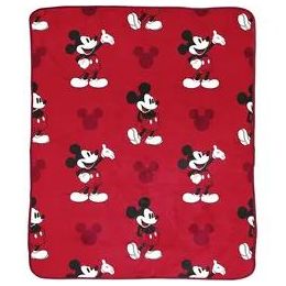Kinderdecke Disney "Disney Decke Mickey Mouse", rot, B:130cm L:150cm, Polyester, Wohndecken, rot, gem&uuml;tlich, 130 x 150 cm