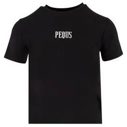 T-Shirt PEQUS "PEQUS PEQUS A Paradise Beach Club Graphic Top", Damen, Gr. S, schwarz, 100% Baumwolle, bedruckt, normal, Rundhals, Shirts T-Shirt