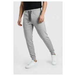 Jack & Jones Sweathose JACK & JONES "JPSTGORDON BASE SWEAT PANTS SN", Damen, Gr. XL, N-Gr, light grau melange, Web, Obermaterial: 75% Polyester, 21% Baumwolle, 4% Elasthan, meliert, Hosen Sweathose, mit Kordelzug