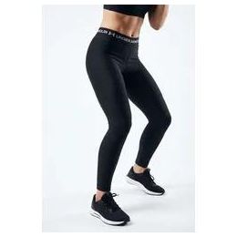 Funktionstights Under Armour "HEATGEAR LEGGING", Kinder, Gr. S (128/134), N-Gr, schwarz,, wei&szlig;, Obermaterial: 86% Polyester, 14% Elasthan, Hosen, f&uuml;r vielseitige Aktivit&auml;ten, mit Elasthan, leichtes Material