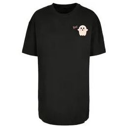 T-Shirt Merchcode "Merchcode Ladies Halloween - Boo Ghost Tee", Damen, Gr. L, schwarz, 100% Baumwolle, bedruckt, oversize, Rundhals, Shirts T-Shirt