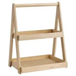 Etagere APS "2-stufig -VALO-", eichenholz, B:26,5cm H:44,5cm L:35cm, Massivholz, Servierplatten, Etagere, ge&ouml;lte, 2-stufige eichenholz Etag&egrave;re im GN Ma&szlig;